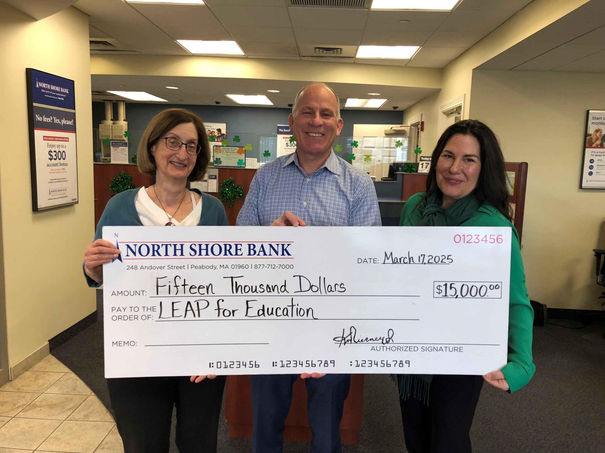 North Shore Bank Announced as Lead Sponsor for LEAP for Education’s ...